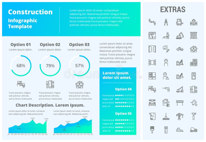 Construction Infographic Template and Elements. Stock Vector ...