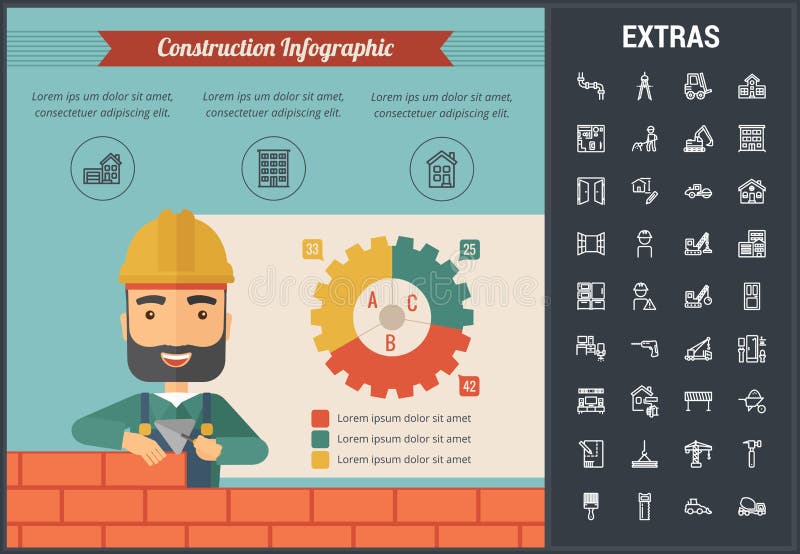 Construction Infographic Template and Elements. Stock Vector ...