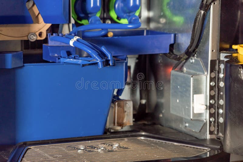Construction Inside the Coffee Machine for Preparing a Variety of ...