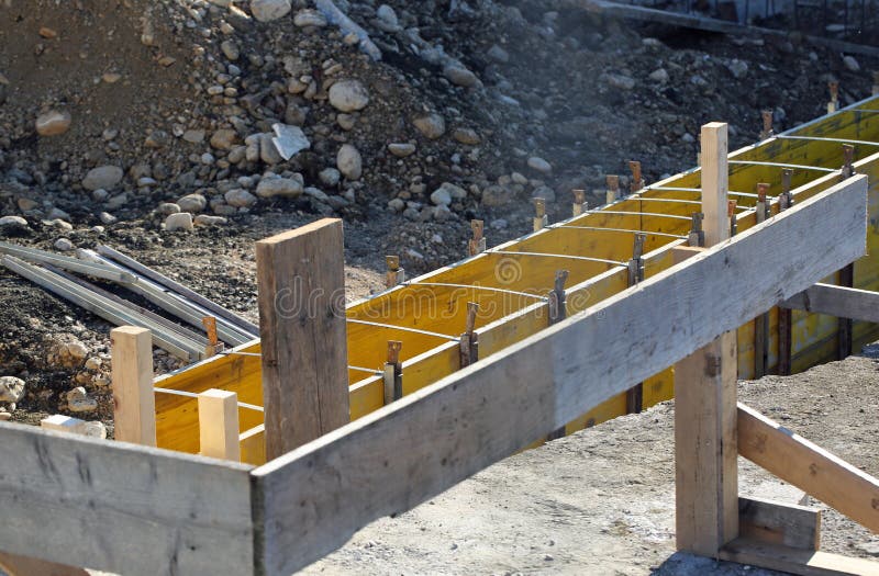 Construction and Installation of Foundations Stock Photo - Image of ...