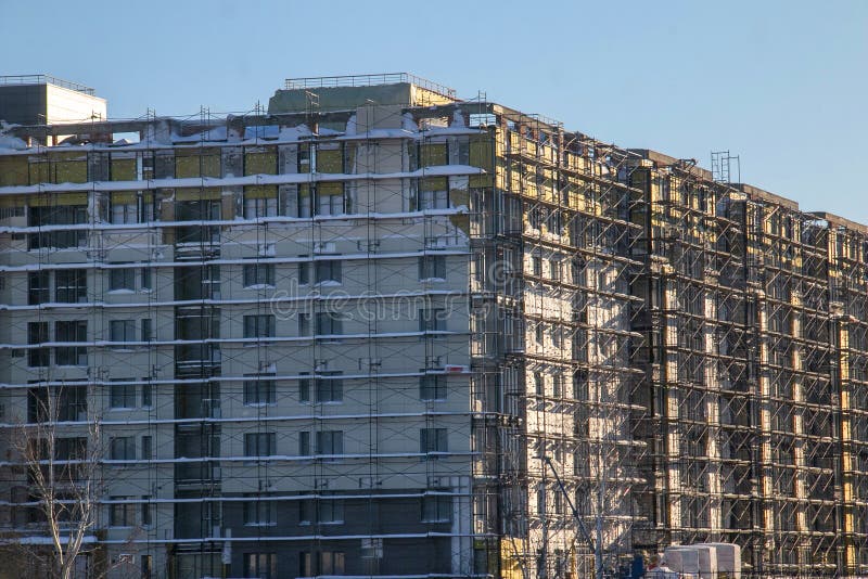 Large Multi-storey Building Under Construction Stock Image - Image of ...