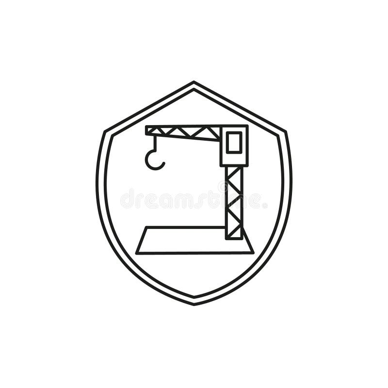 Construction Insurance Icon Flat Line Symbol Set Stock Vector ...
