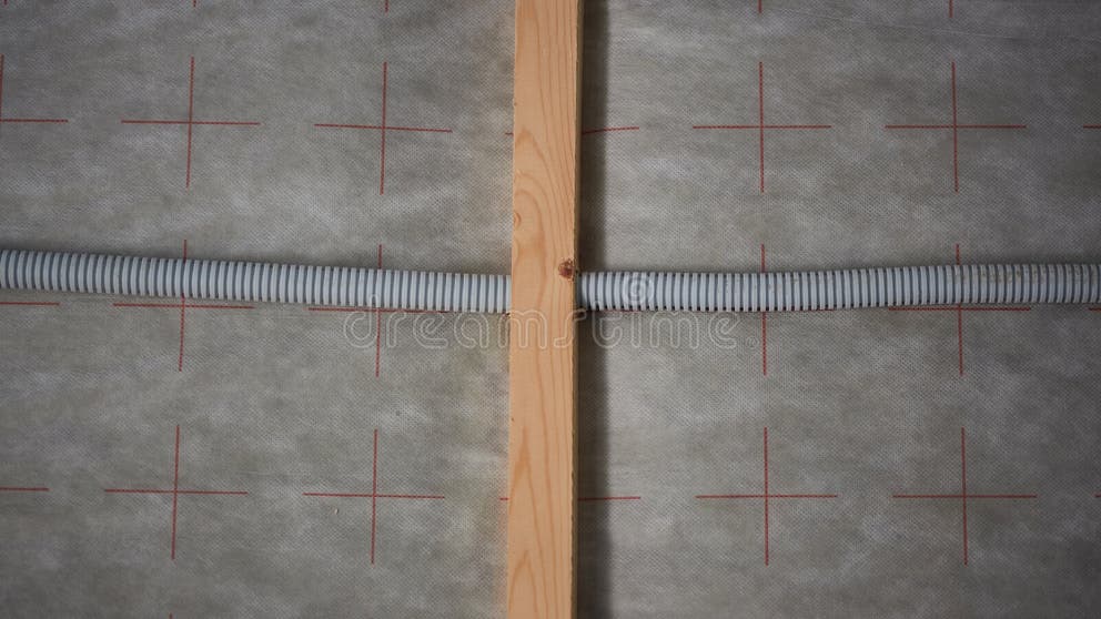 Construction of Interior Wall with Electrical Conduit and Framework Visible Stock Photo - Image ...