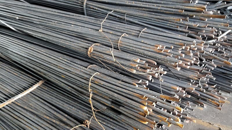 Close-up of Steel Bars or Rebar for Building Construction. Stock Image ...