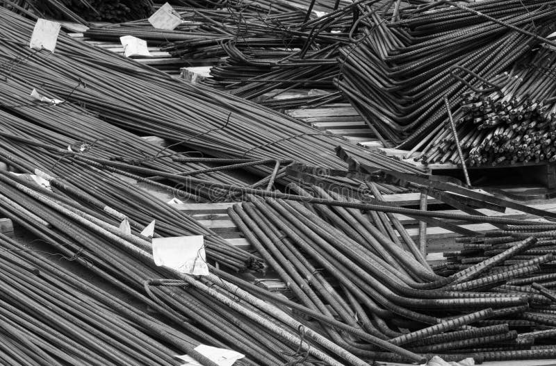 Construction Job Site Iron Building Materials Stock Image - Image of ...