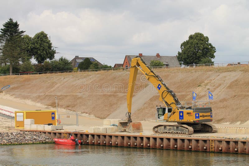 Construction of the Kiel Canal in Germany Editorial Image - Image of ...