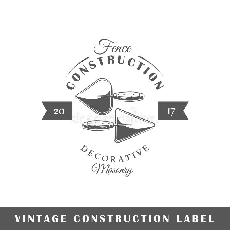 Construction Label Template Stock Vector - Illustration of abstract ...