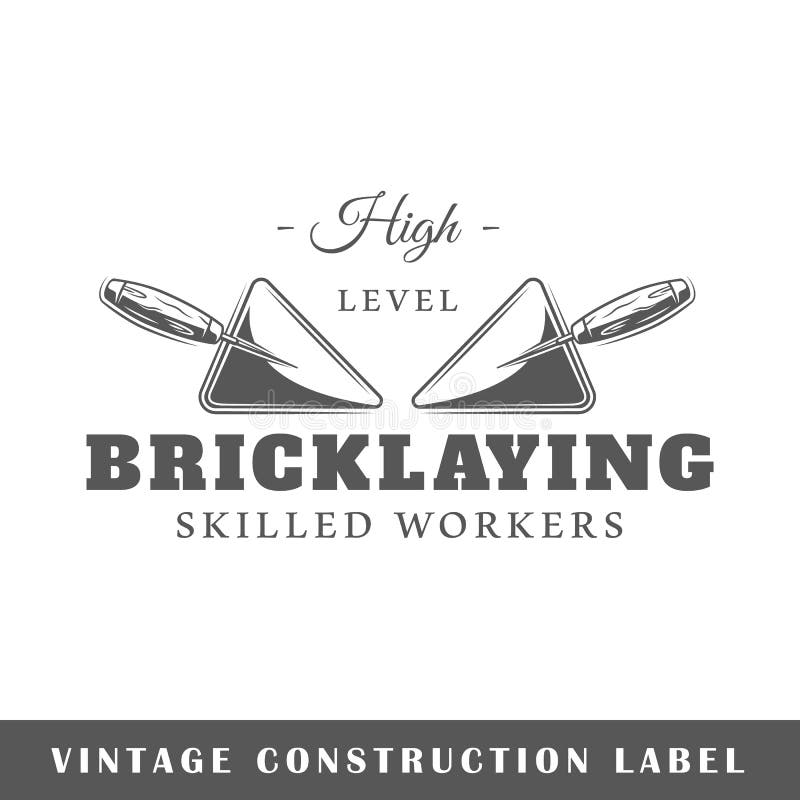 Construction Label Template Stock Vector - Illustration of fence ...