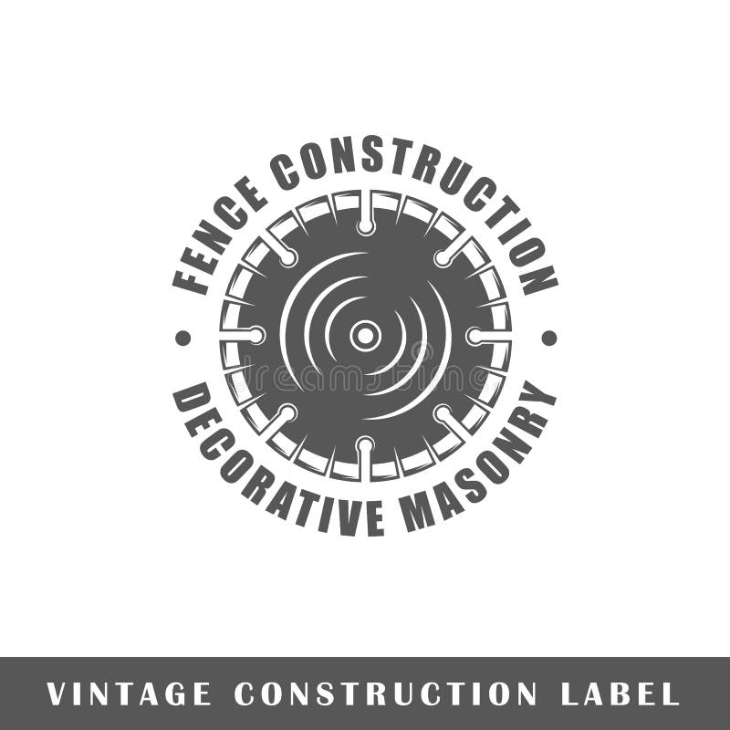 Construction Label Template Stock Vector - Illustration of graphic ...
