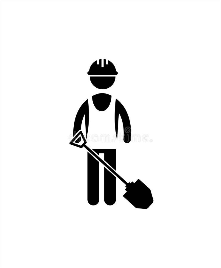 Construction Labor Flat Icon,hard Work Icon,vector Best Flat Icon ...