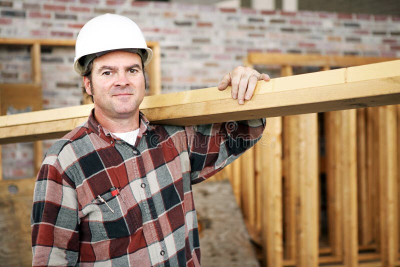 Construction Worker on the Job Stock Photo - Image of civil, housing ...