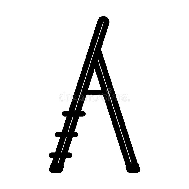 Construction Ladder Icon stock vector. Illustration of building - 236881141