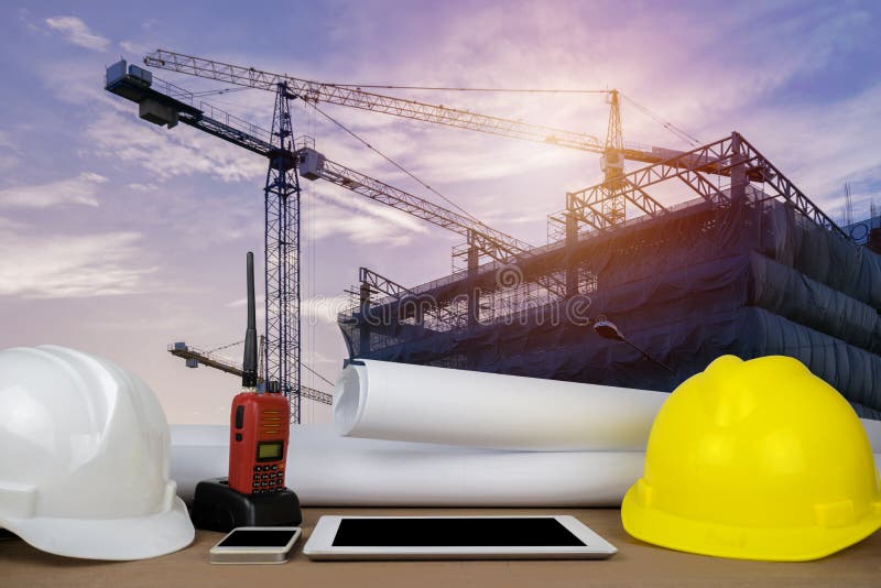 The Construction of a Large Building. Control Concept Stock Photo ...