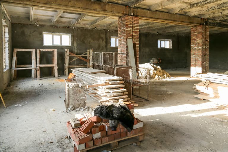 Construction of a Large Building in Progress, Bricks and Building ...