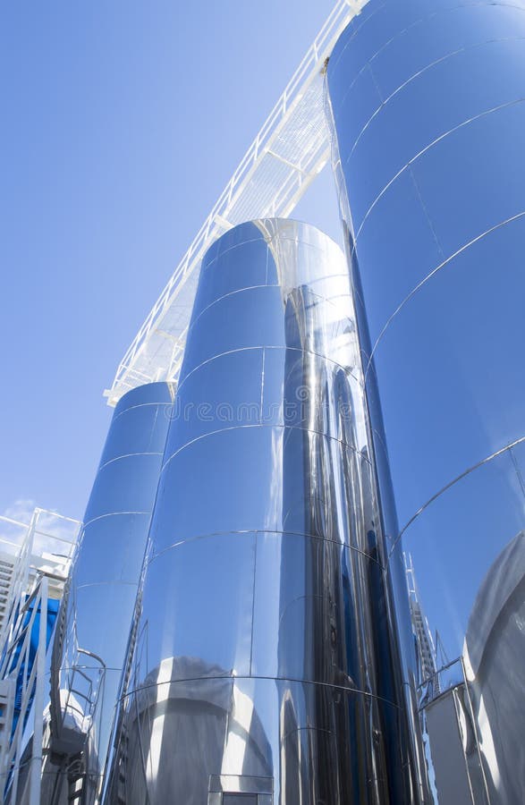 Construction of Large Chemical Storage Tank Stock Photo - Image of ...