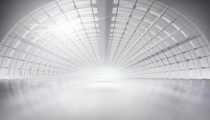 Construction of a Large Hall. White Background. Vector Illustration ...