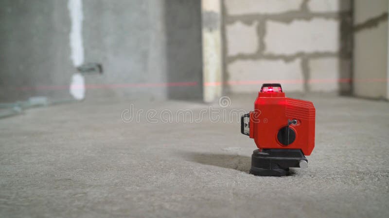 Construction Laser Level in a Building Under Construction. Laser ...