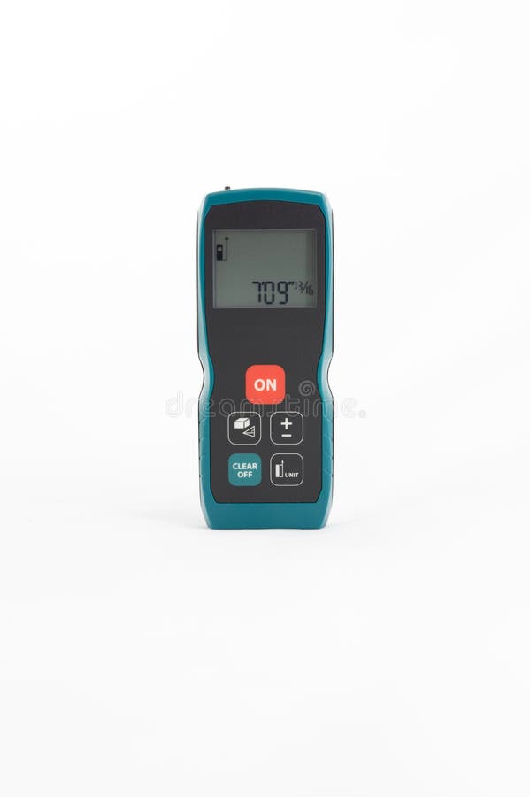 Construction Laser Range Finder on a White Background Stock Photo ...