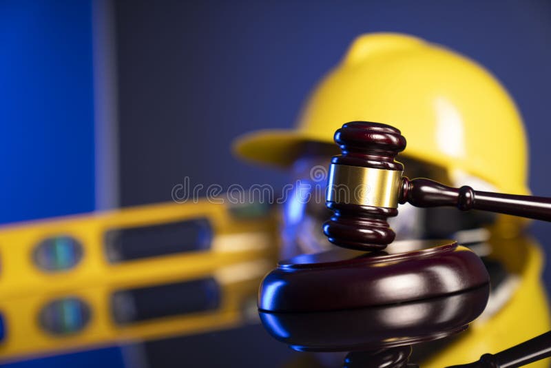 Construction Law Theme. Place for Logo or Text. Stock Image - Image of ...