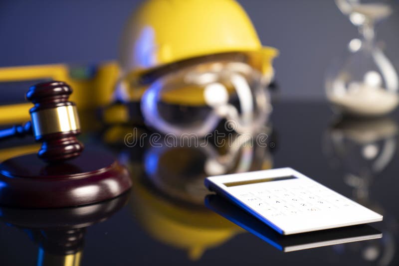 Construction Law Theme. Place for Logo or Text. Stock Photo - Image of ...