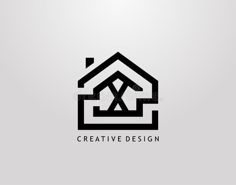 Construction X Letter Logo. House Real Estate Architecture Construction ...