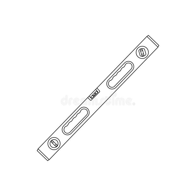 Construction Level Ruler Icon Stock Vector - Illustration of tube ...