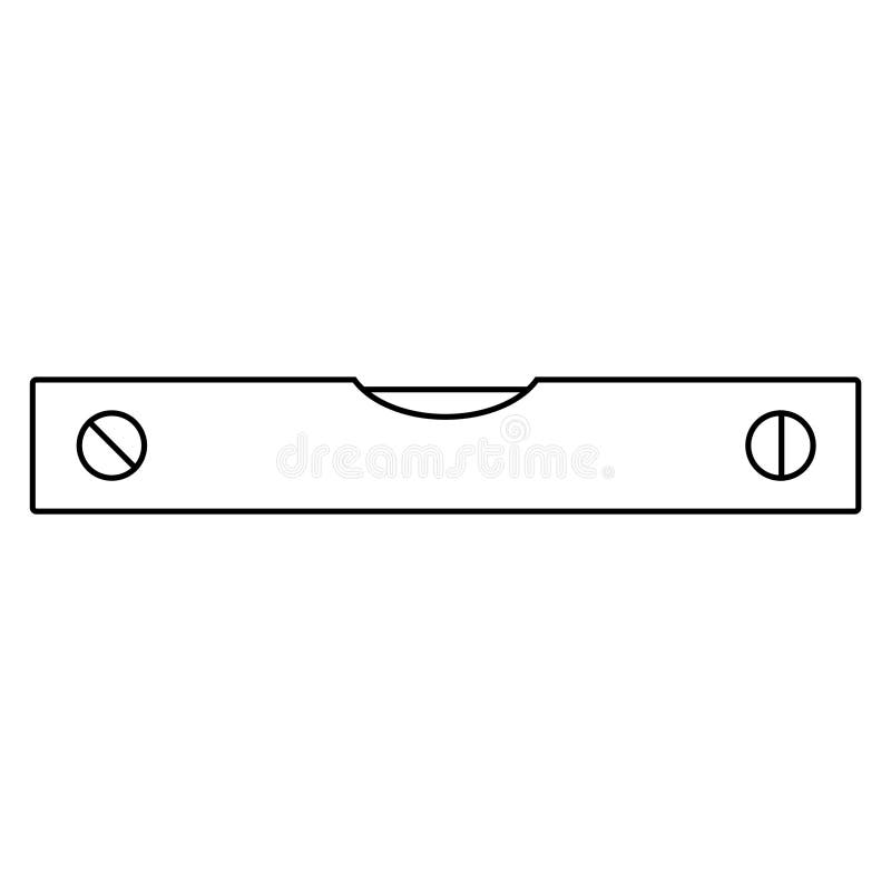 Construction Level Ruler Icon Vector Stock Illustration - Illustration ...