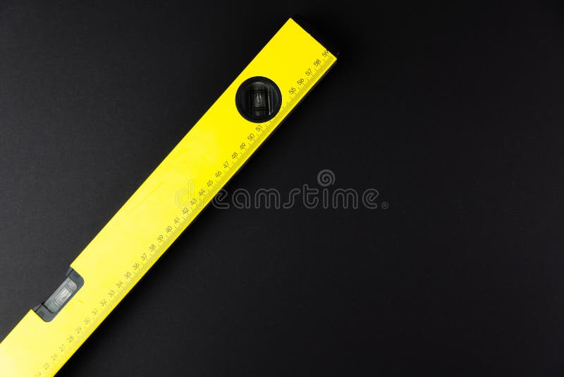 The Construction Level is Yellow Stock Photo - Image of tool, work ...