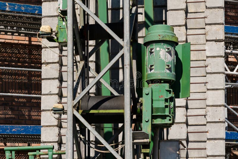 Construction Lift Equipment on a Building Site during Daylight Hours ...