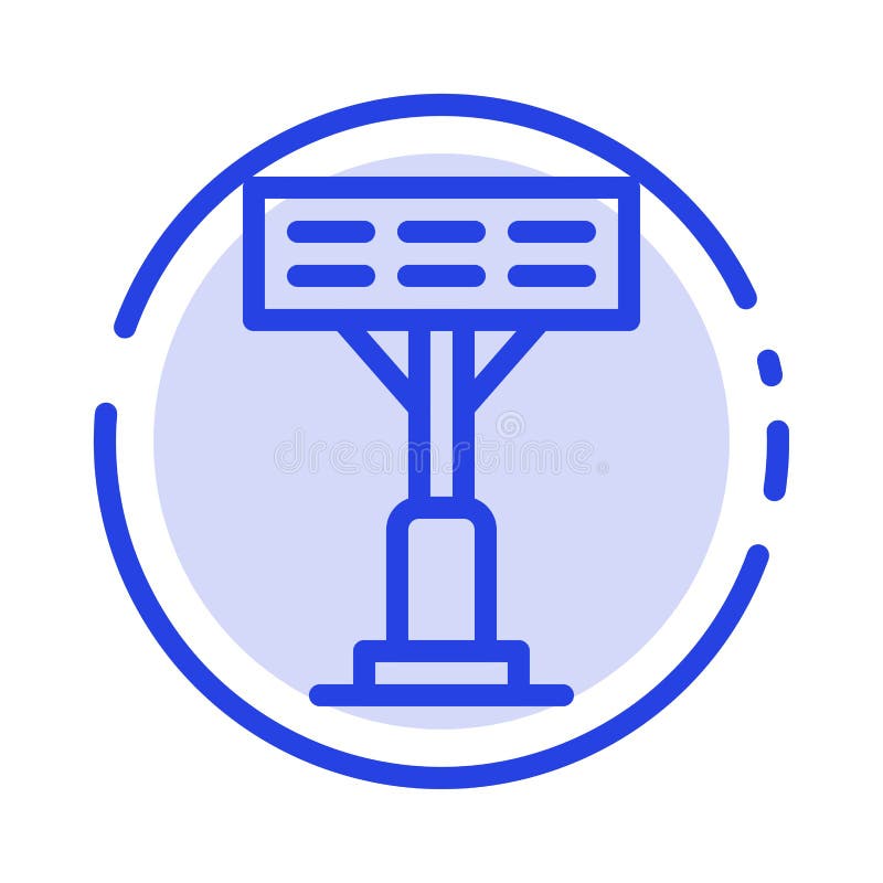 Construction, Light, Stadium Blue Dotted Line Line Icon Stock Vector ...