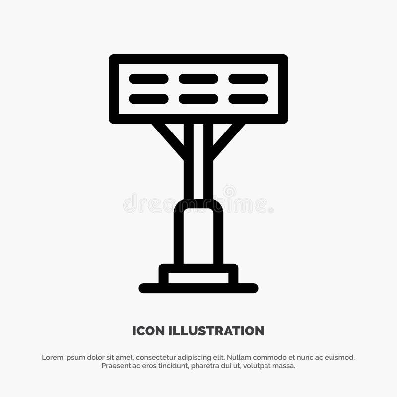 Construction, Light, Stadium Line Icon Vector Stock Vector ...