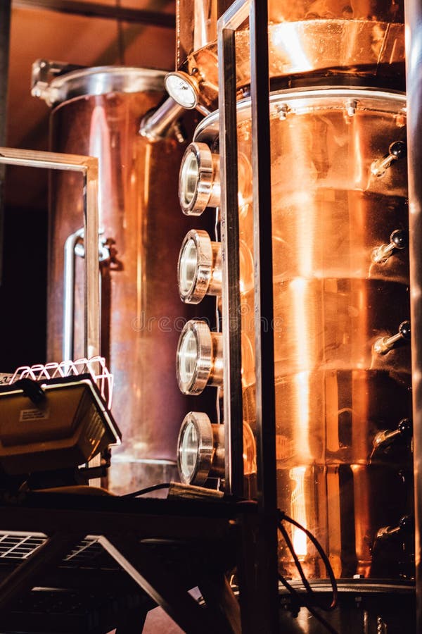 Close Up of Copper Whiskey Still Stock Image - Image of engine ...