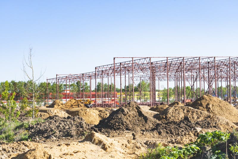 Construction of a Logistics Center, Modern Construction of Metal ...