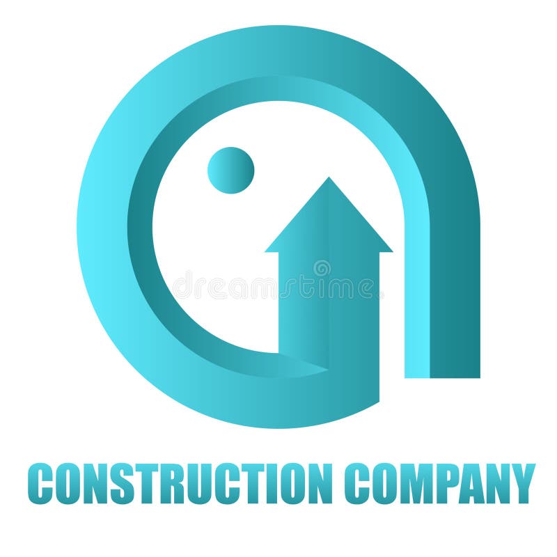 Light Blue Abstract Logo Logo for Construction Company Stock Vector ...