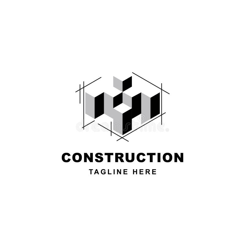 Construction Logo Design with Letter L Shape Icon. Stock Vector ...