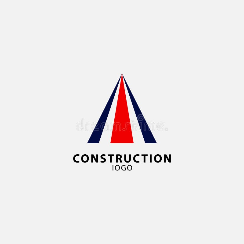 Construction Logo Design Template, with Road Icon Stock Illustration ...