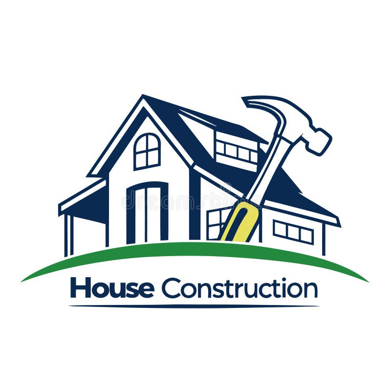Construction Logo Design with Hammer and Wrench Stock Vector ...