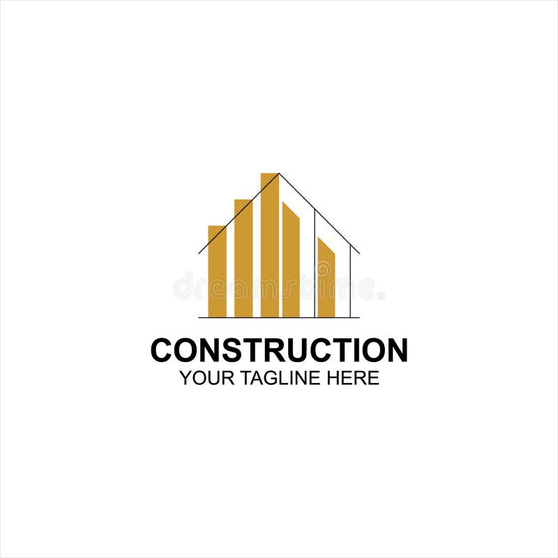 Construction Logo Icon with Creative Vcetor Illustration Stock Vector ...