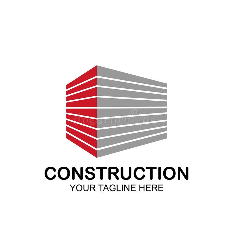Construction Logo Icon with Creative Vector Illustration Stock Vector ...