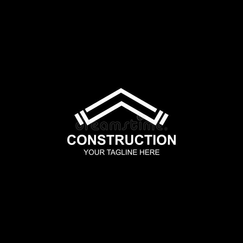 Construction Logo Icon with Creative Vector Illustration Stock Vector ...