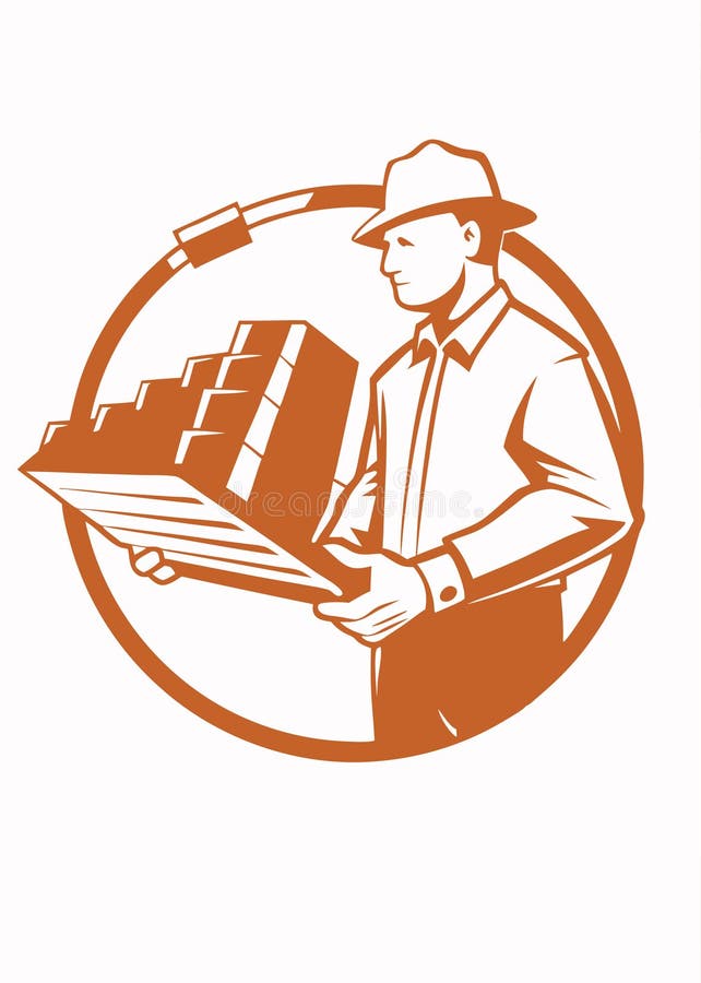 Construction Logo Illustration on White Background Stock Vector ...