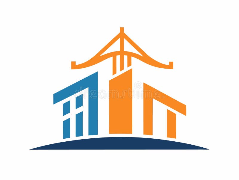 Construction Logo Illustration on White Background Stock Vector ...