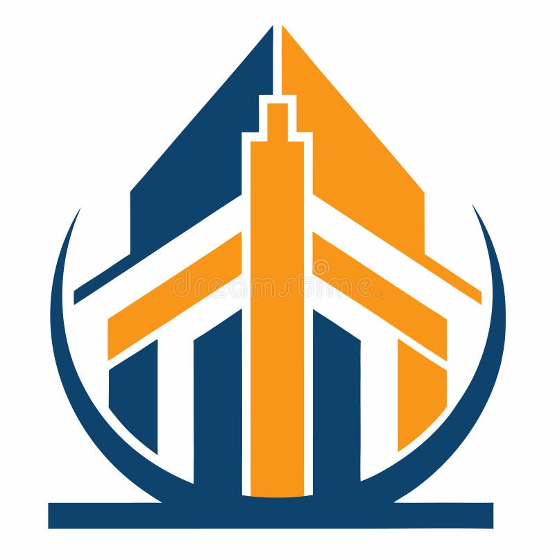 Construction Logo Illustration on White Background Stock Vector ...