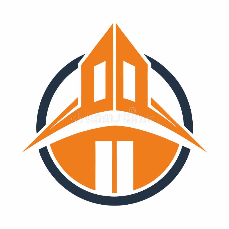 Construction Logo Illustration on White Background Stock Vector ...