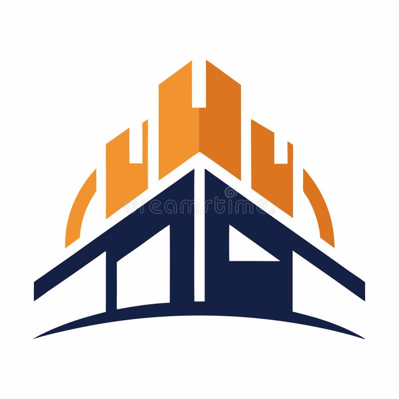 Construction Logo Illustration on White Background Stock Vector ...