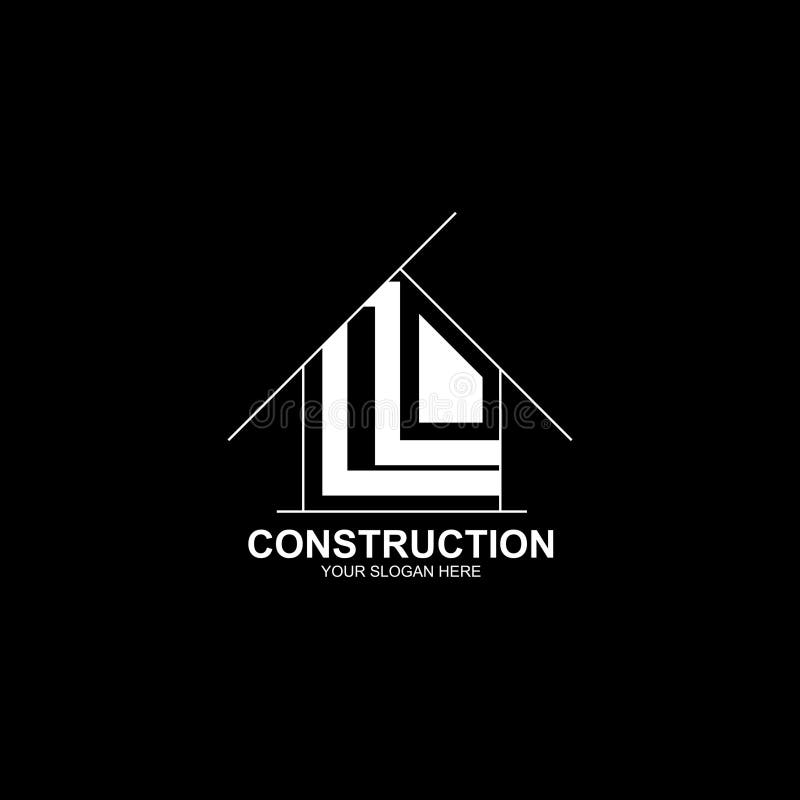 Construction Logo L Initial Icon with Creative Vector Illustration ...
