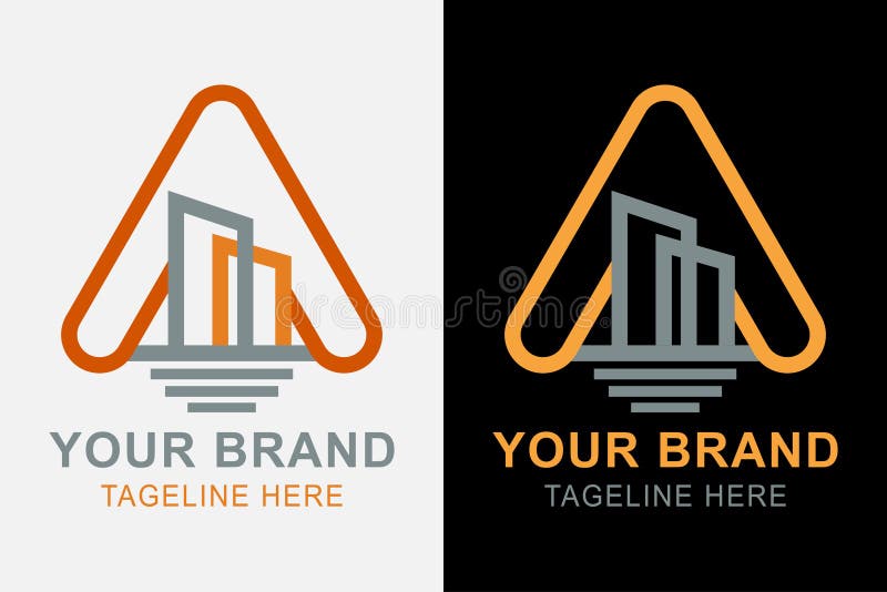 Construction Logo with Letter a. Monogram Initials Letter Logo Concept ...