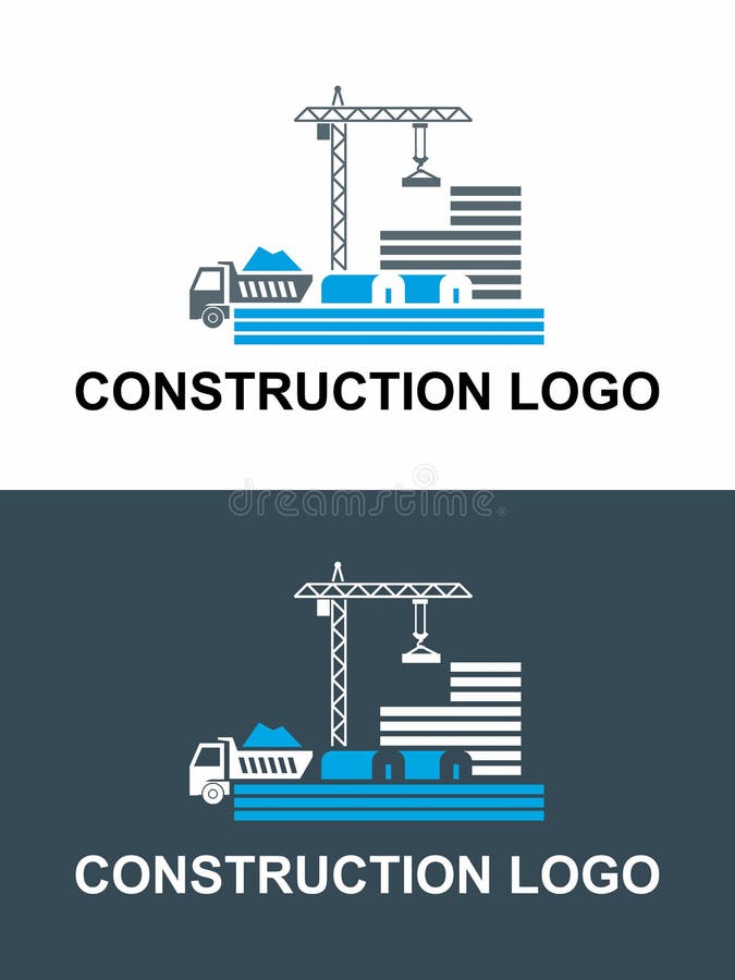 Construction Logo. Simplified Image of a Building Infrastructure Stock ...