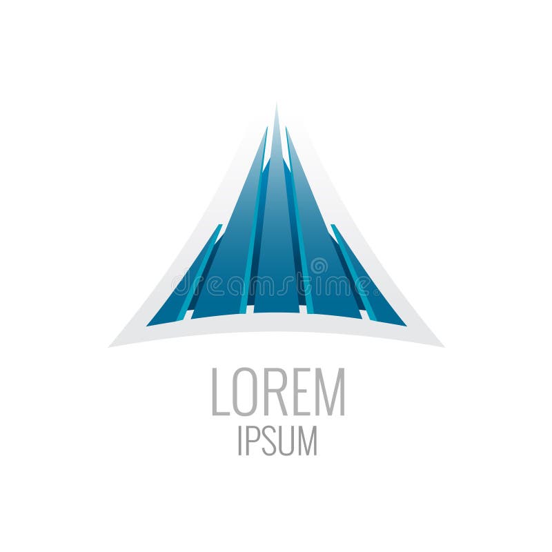 Construction Logo Template. Abstract Triangle Buiding Sign Stock Vector ...