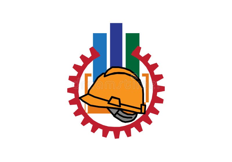 Construction Logo in Word Mark Style Formed Helmet Construction Stock ...